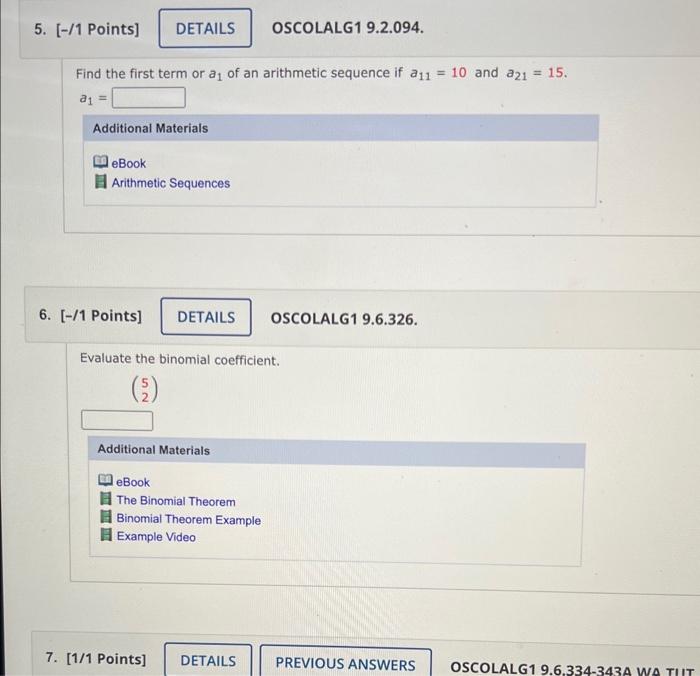 Solved Find the first term or a1 of an arithmetic sequence | Chegg.com