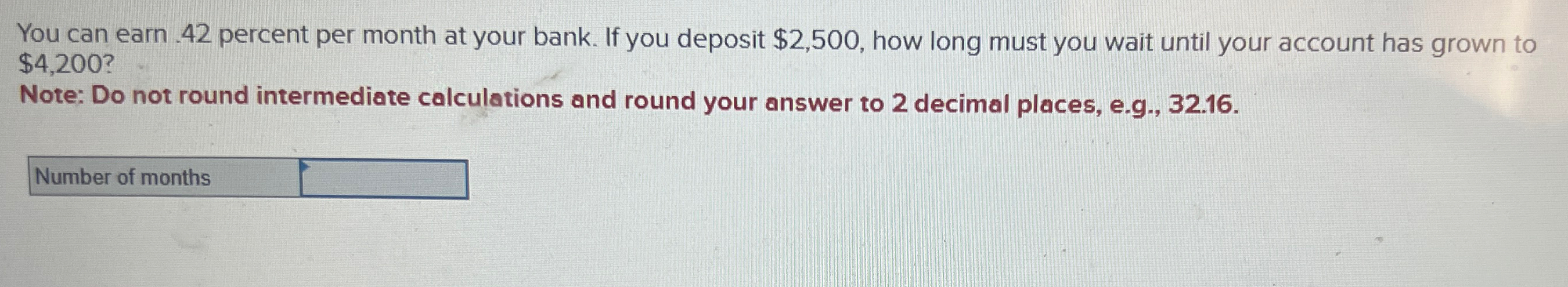 You can earn .42 ﻿percent per month at your bank. If | Chegg.com