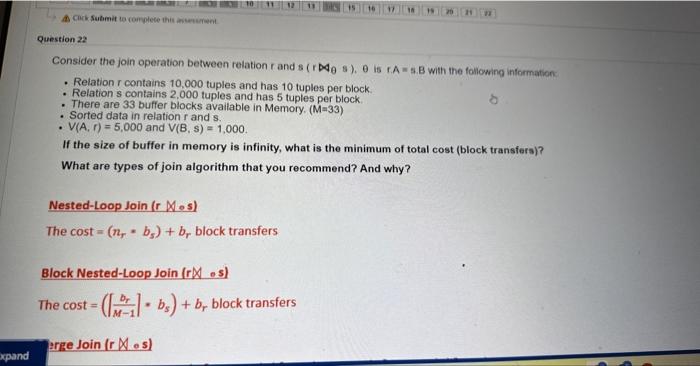 Solved Consider the join operation between relation r and | Chegg.com