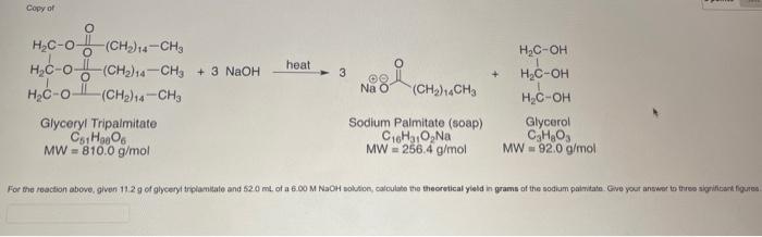 Solved Glyceryl Tripaimitate Sodium Palmitate (soap) | Chegg.com
