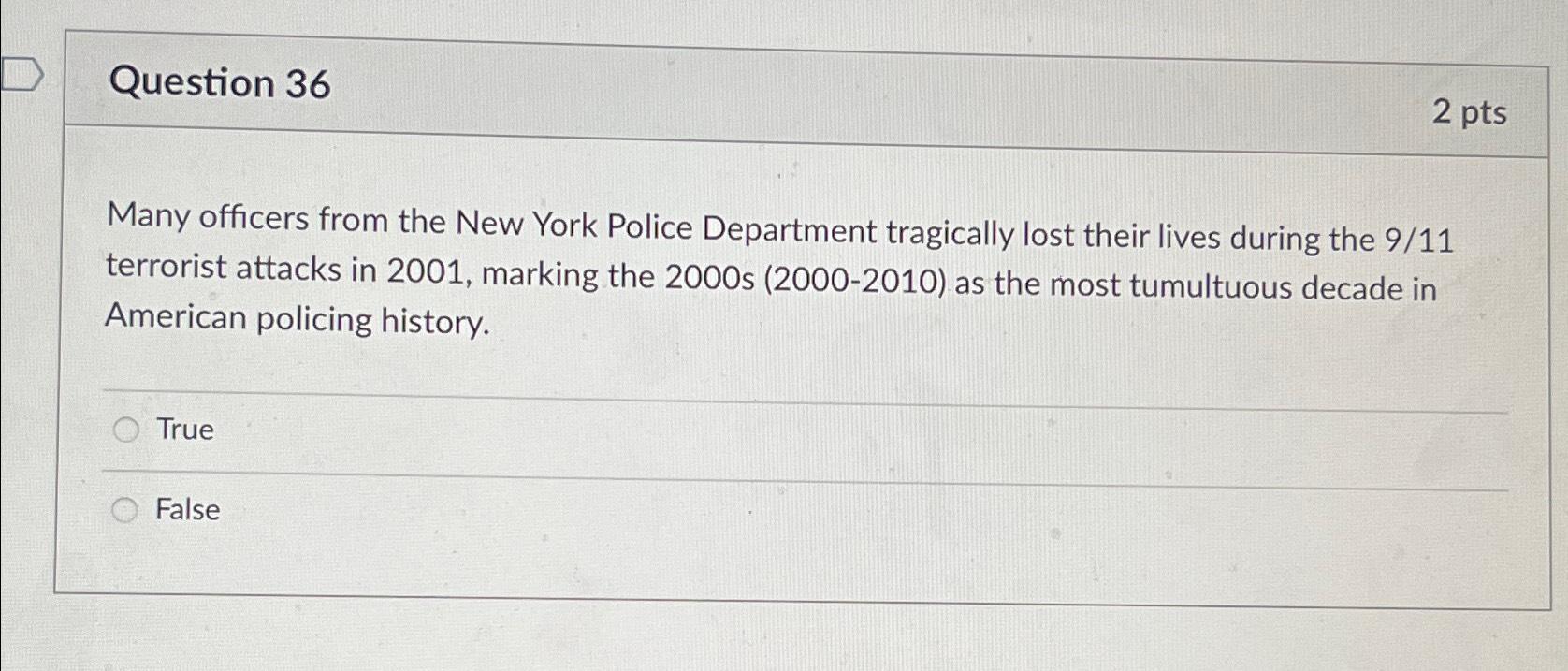 Solved Question 362 ﻿ptsMany officers from the New York | Chegg.com