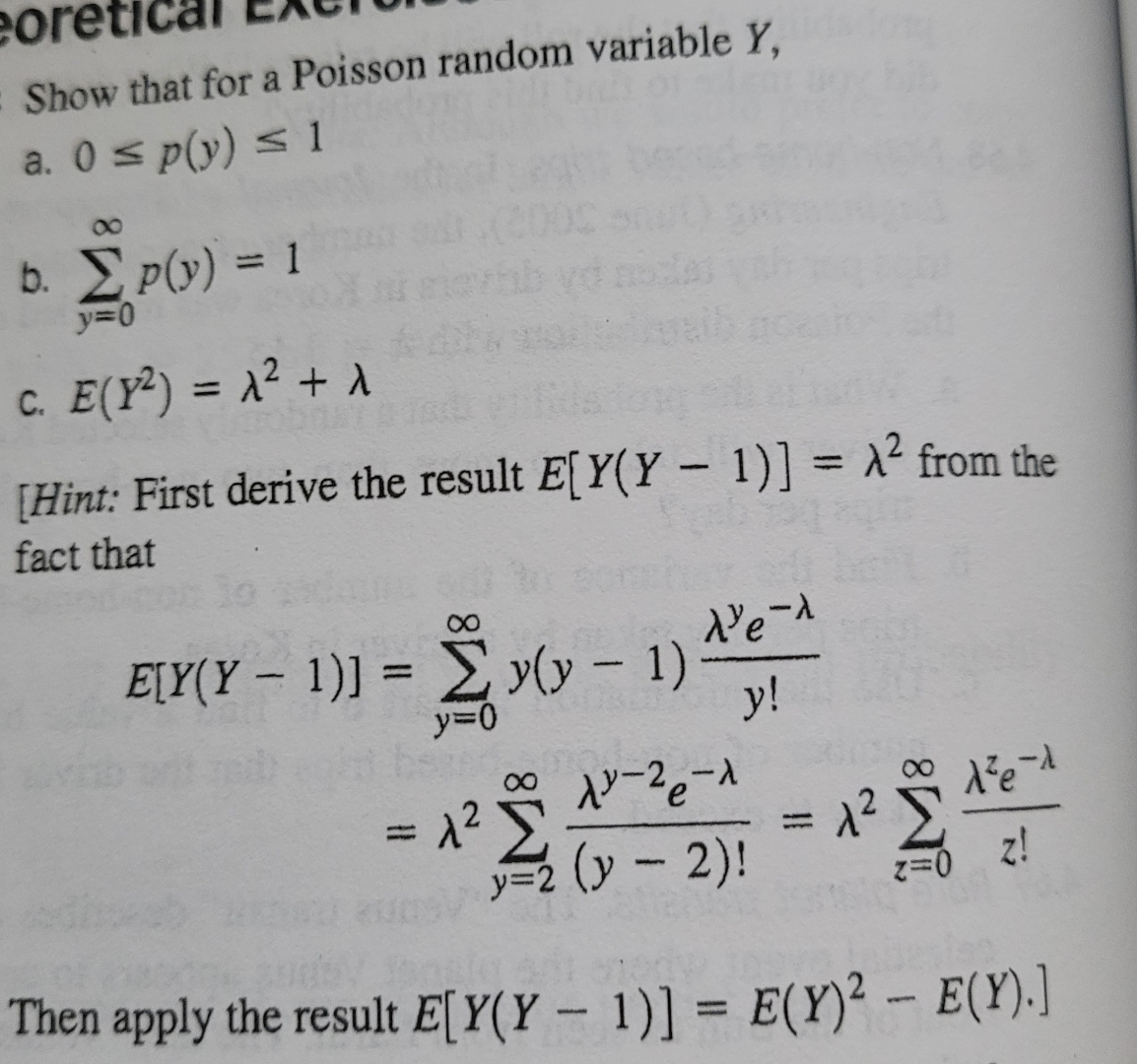 Solved by an EXPERT I need help with part C. ﻿Show that for a Poisson | Chegg.com