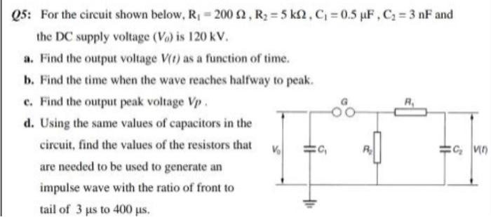 Solved 03: A three stage Cockroft-Walton generator is | Chegg.com