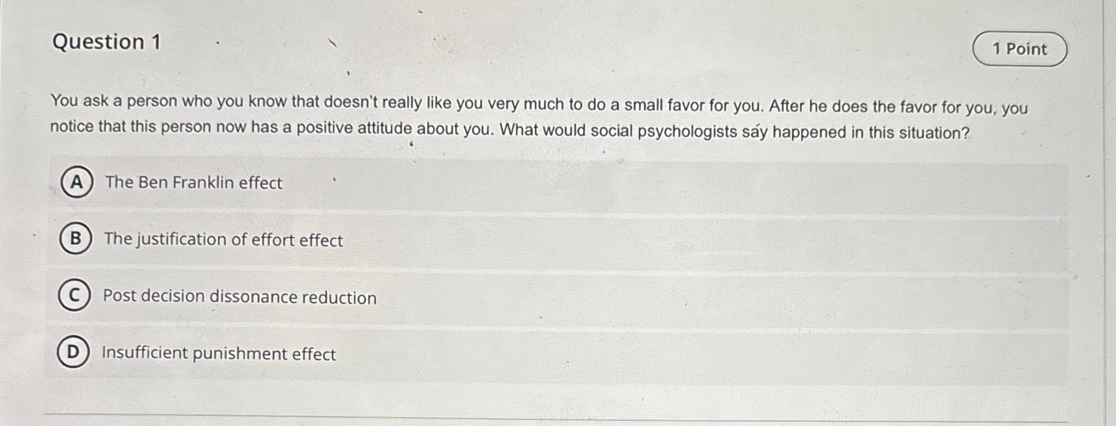 Solved Question 11 ﻿PointYou ask a person who you know that | Chegg.com