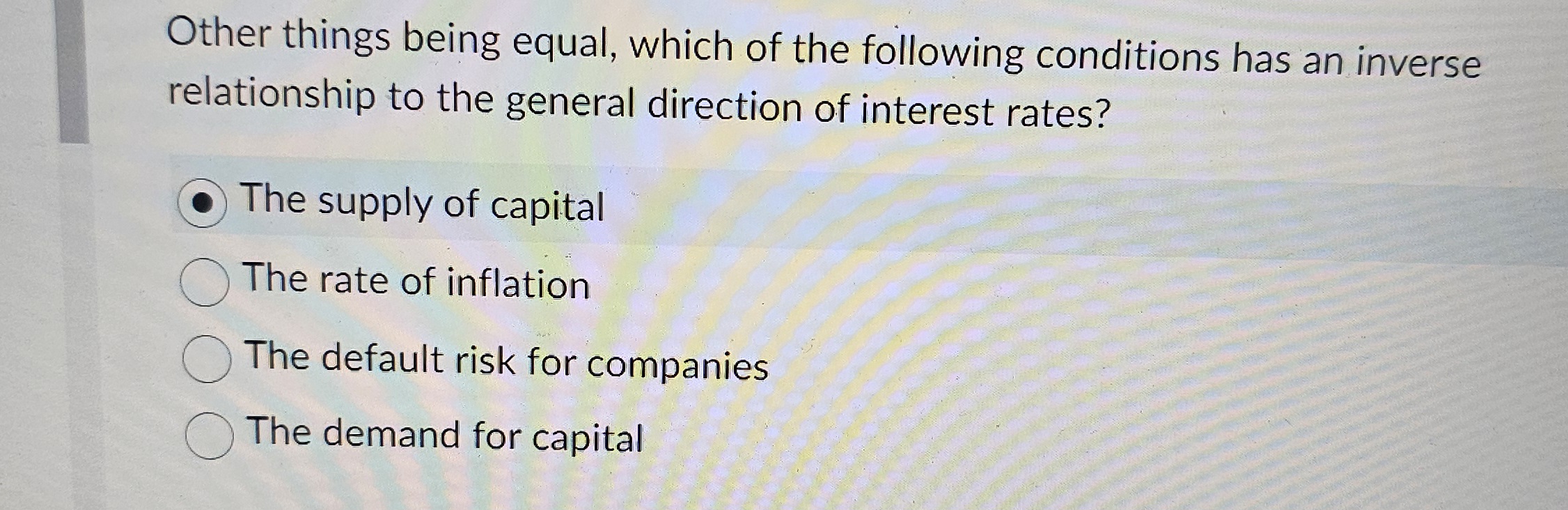 Solved Other things being equal, which of the following | Chegg.com