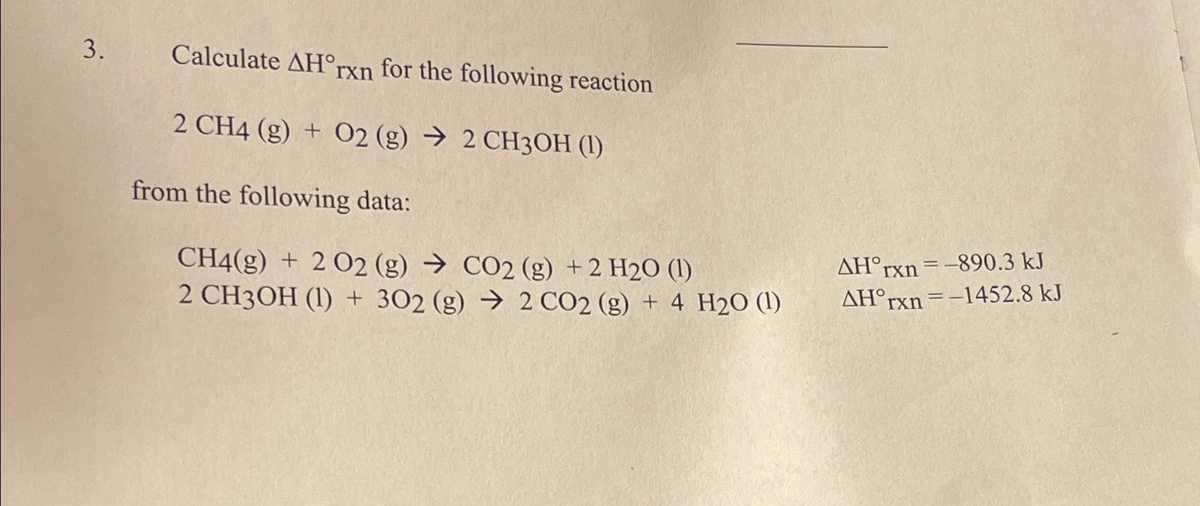 Solved Calculate ΔH°rxn ﻿for the following | Chegg.com