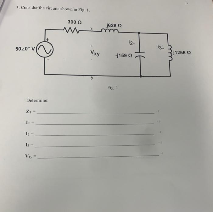 Solved 3. Consider the circuits shown in Fig. 1. Fig. 1 | Chegg.com