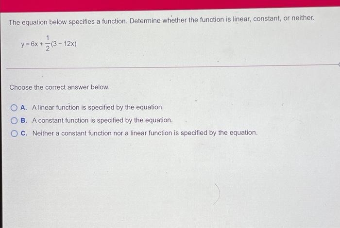 Solved The equation below specifies a function. Determine | Chegg.com