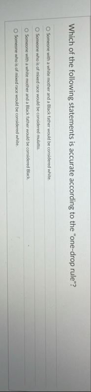 Solved Which of the following statements is accurate | Chegg.com