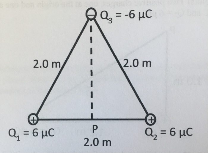 Solved three-point charges are placed at the vertices of an | Chegg.com