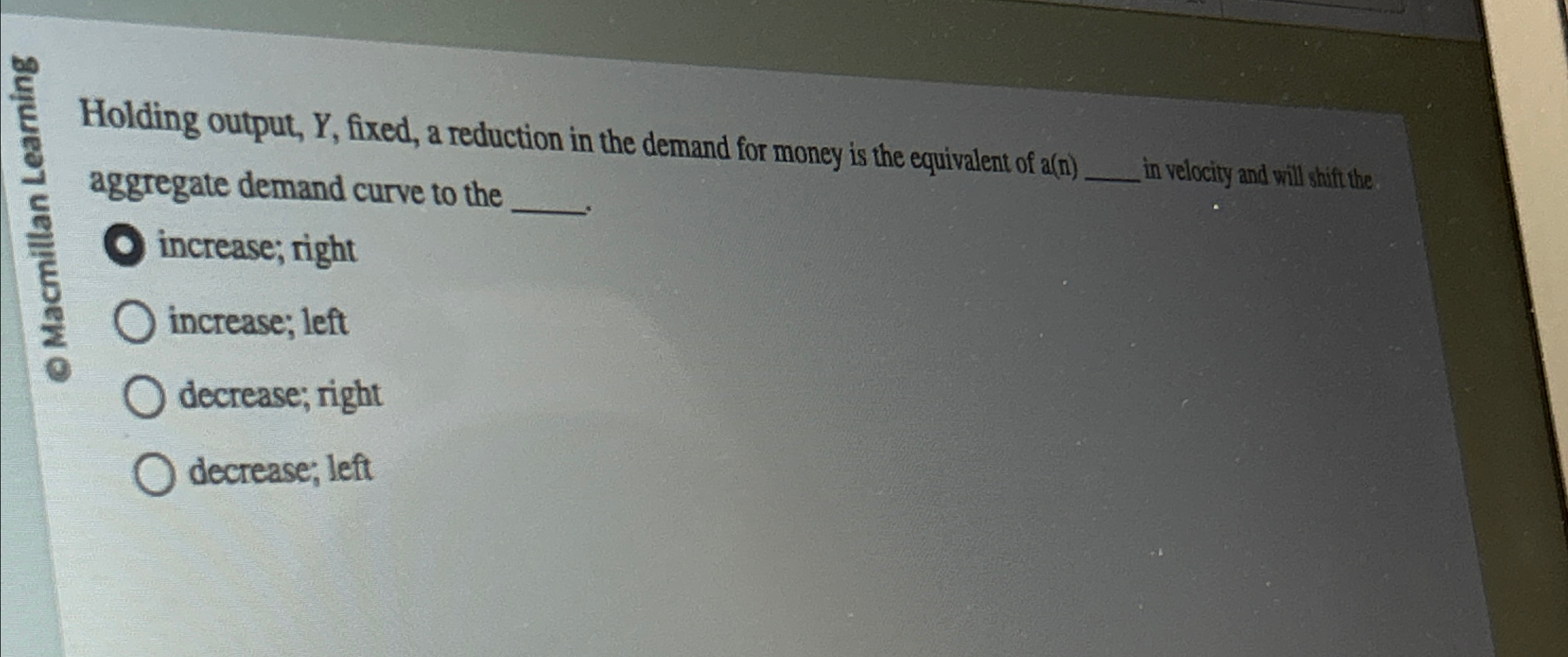 Solved Holding output, Y, ﻿fixed, a reduction in the demand | Chegg.com
