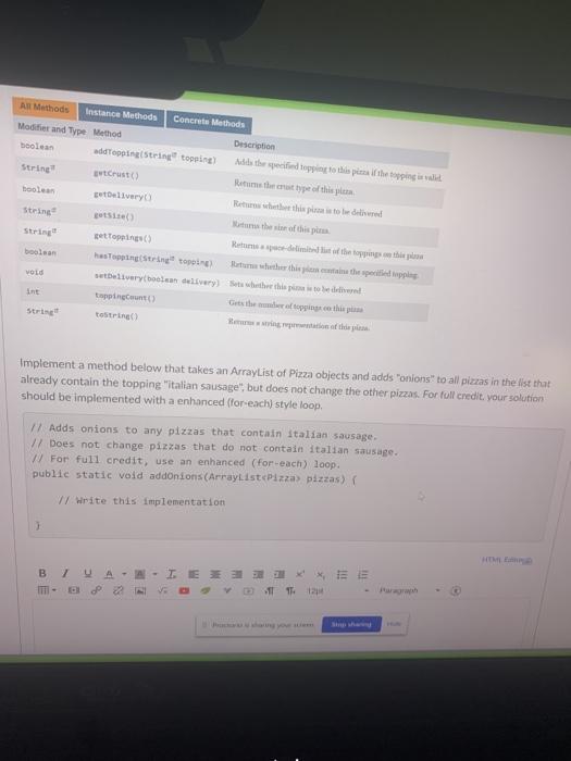 ) р Question 37 Constructors Constructor Pizzatint | Chegg.com