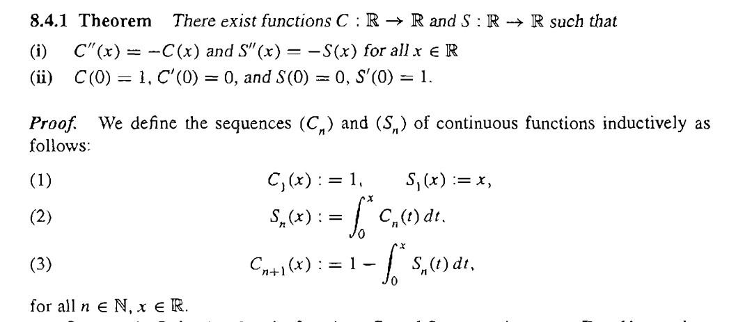 Solved 8.4.1 Theorem There exist functions C:R→R and S:R→R | Chegg.com