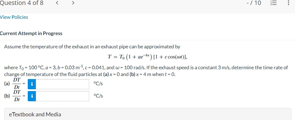 Solved Current Attempt in ﻿ProgressAssume the temperature of | Chegg.com