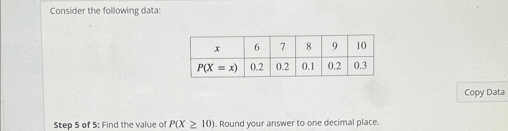 Solved Consider the following | Chegg.com