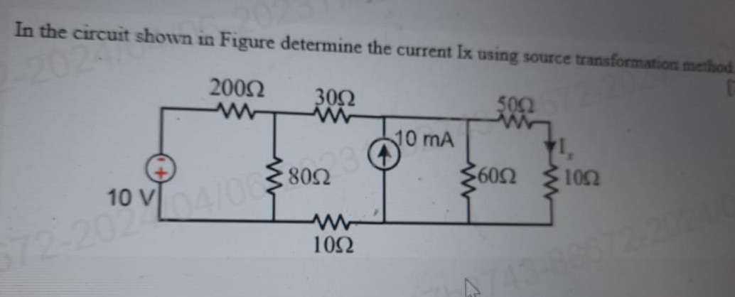 Solved In the circuit shown in Figure determine the current | Chegg.com
