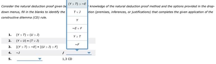Solved Constructive dilemma states that if you have a | Chegg.com