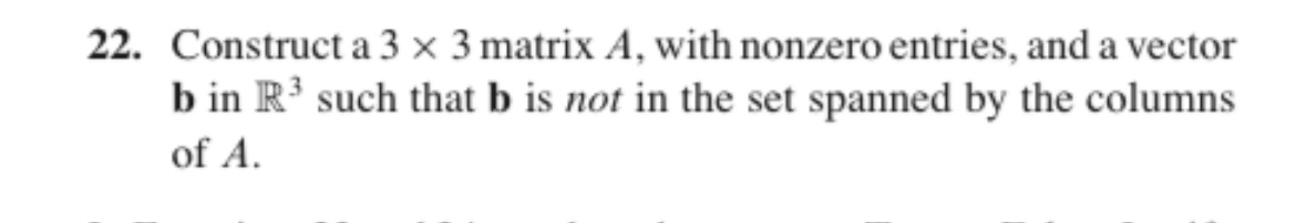 22) ﻿Construct a 3x3 ﻿matrix, with non-zero entries, | Chegg.com