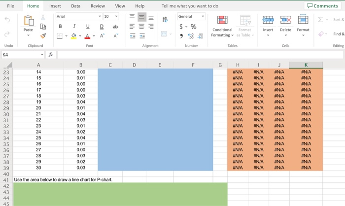 Solved Microsoft Excel Activity #3: P chart X Question 1 | Chegg.com