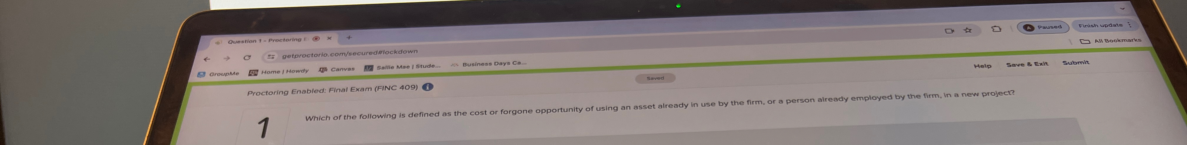 Solved toring Enabled: Final Exam (FINC 409) ﻿i1Which of the | Chegg.com