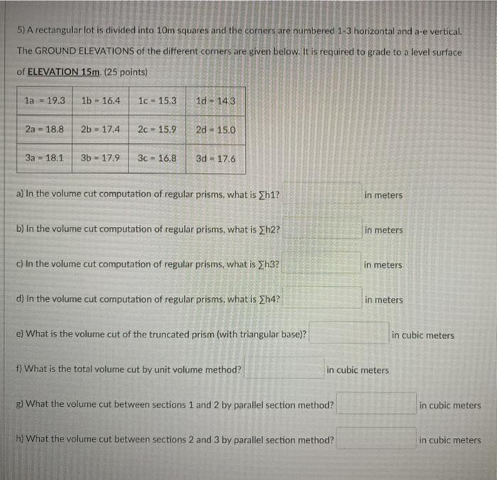 Solved A rectangular lot is divided into 10 m squares and | Chegg.com