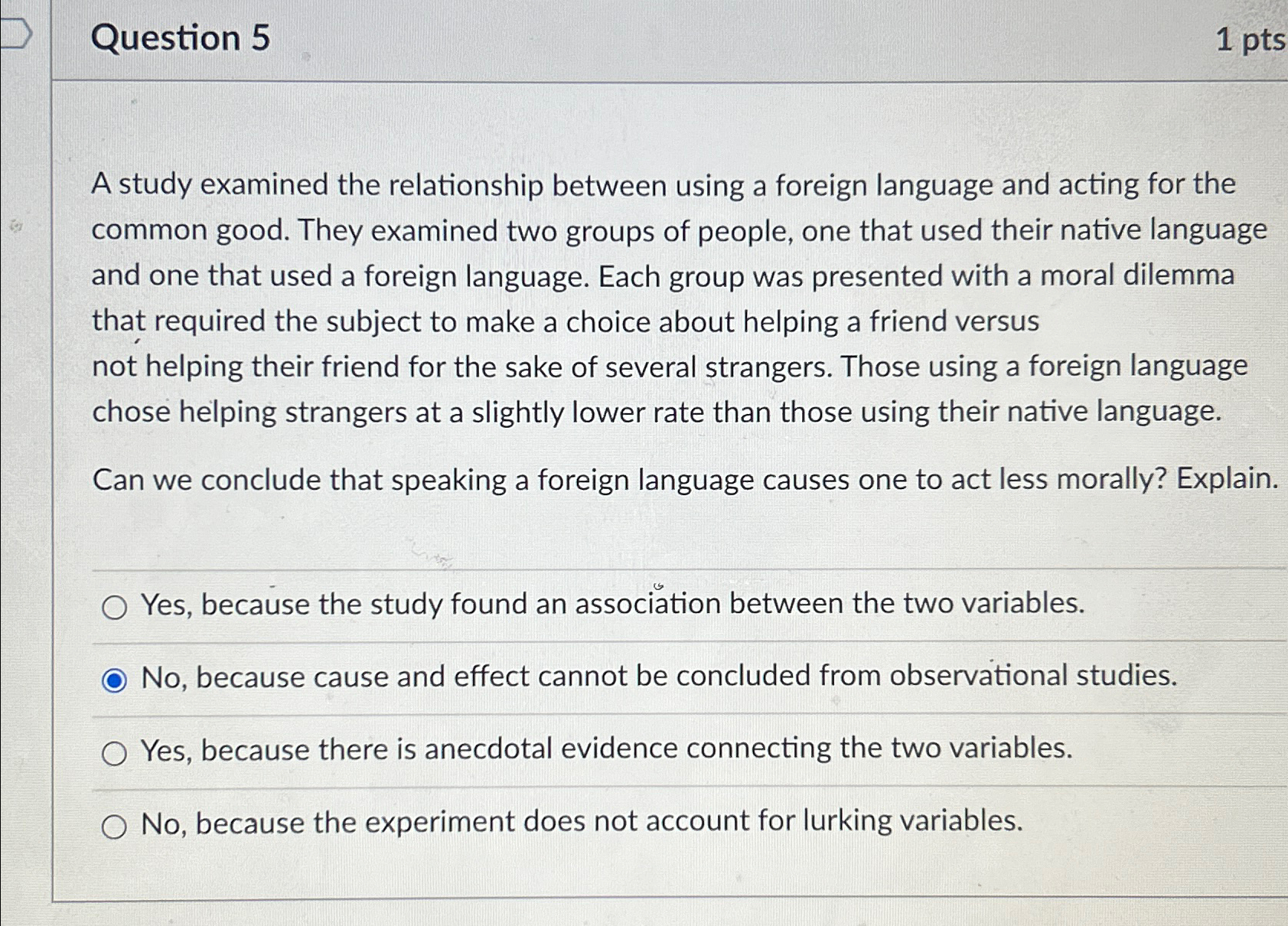 Solved Question 5A study examined the relationship between | Chegg.com