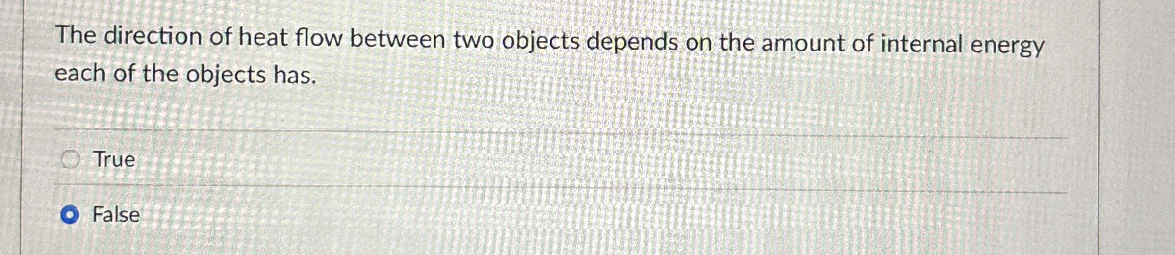 Solved The direction of heat flow between two objects | Chegg.com