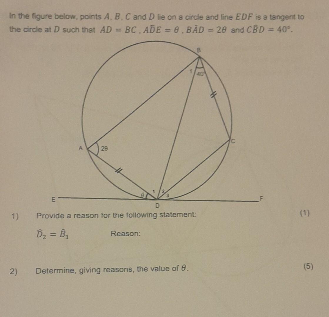 Solved In the figure below, points A,B,C and D lie on a | Chegg.com
