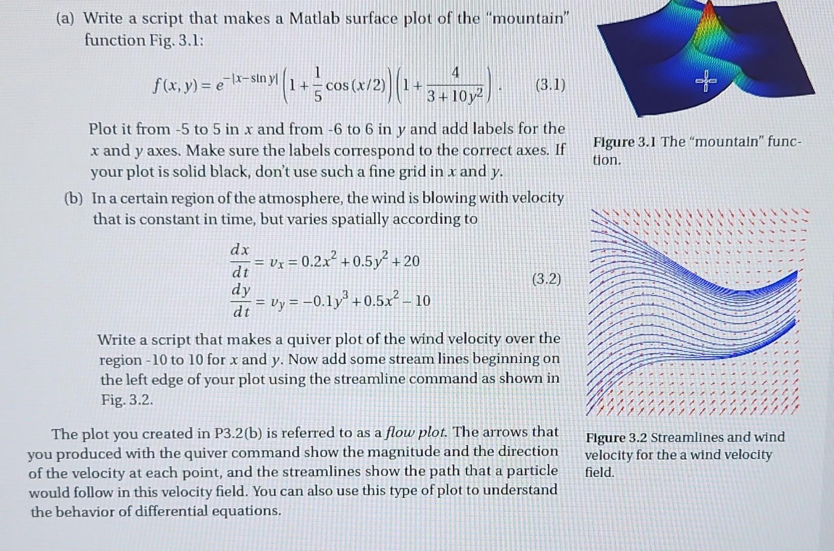 Solved (a) Write a script that makes a Matlab surface plot | Chegg.com