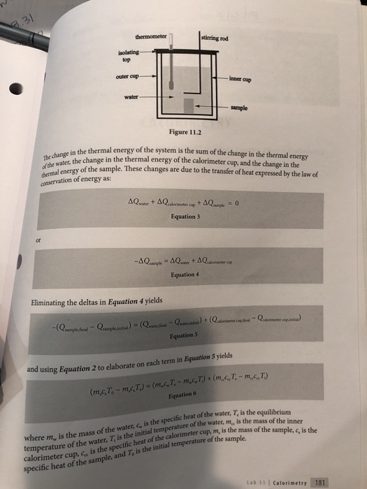 Solved LAB 11 CALORIMETRY OBJECTIVES In the EXPERIMENTAL | Chegg.com