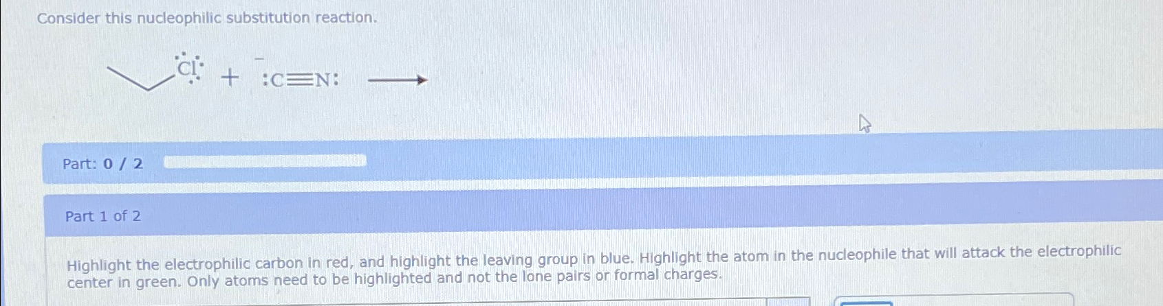Solved Consider this nucleophilic substitution | Chegg.com
