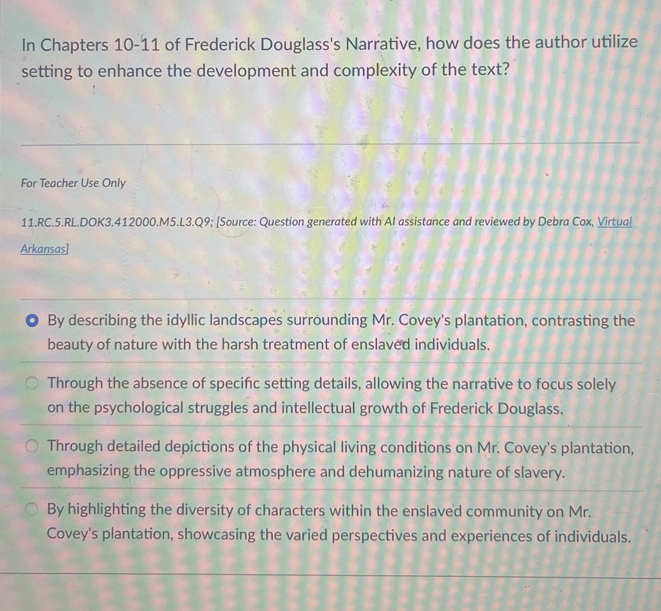 Solved In Chapters 10-11 ﻿of Frederick Douglass's Narrative, | Chegg.com