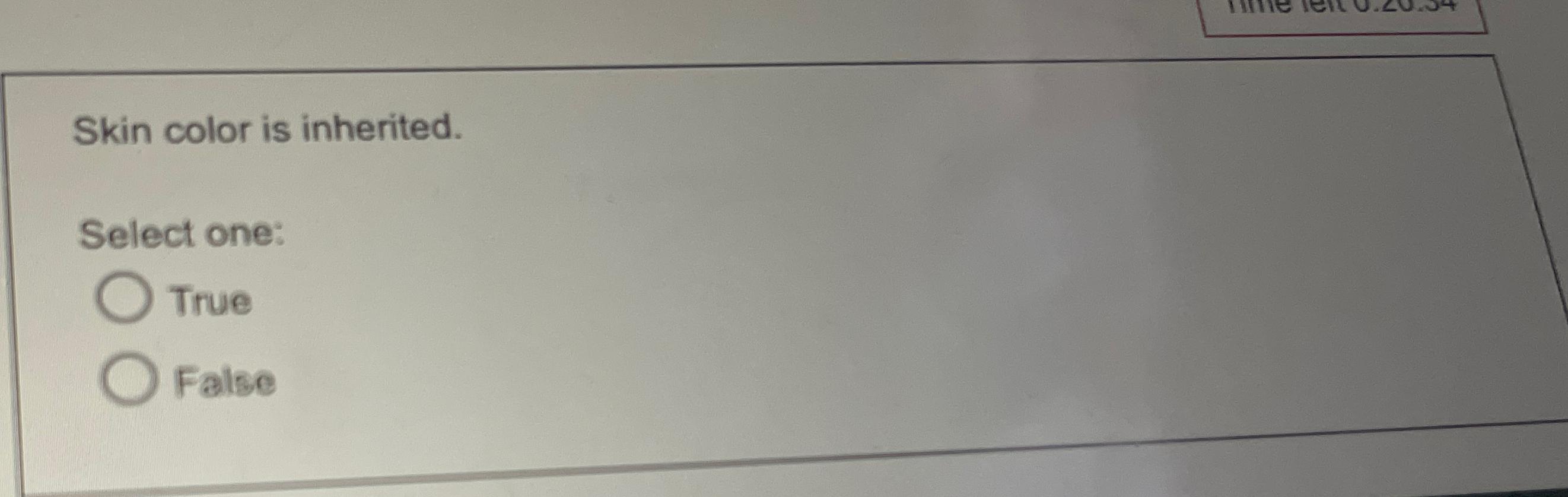 Solved Skin color is inherited.Select one:TrueFalse | Chegg.com