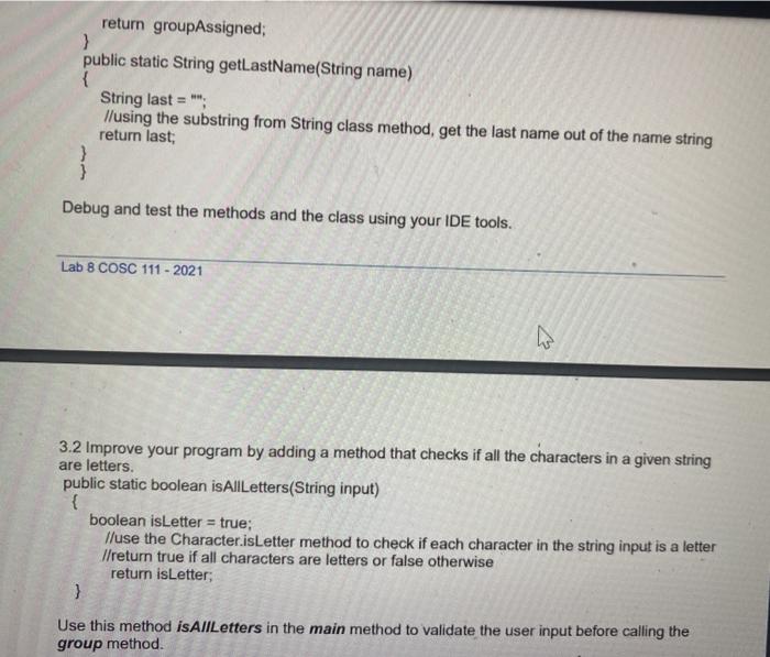 Solved 3.1 In your IDE, create a new project, name it lab8. | Chegg.com