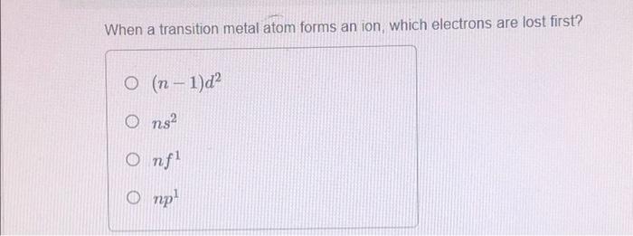 Solved What is the electron configuration of the Fe2+ ion? | Chegg.com