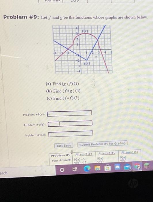 Solved Let F And G Be The Functions Whos Graph Are Shown