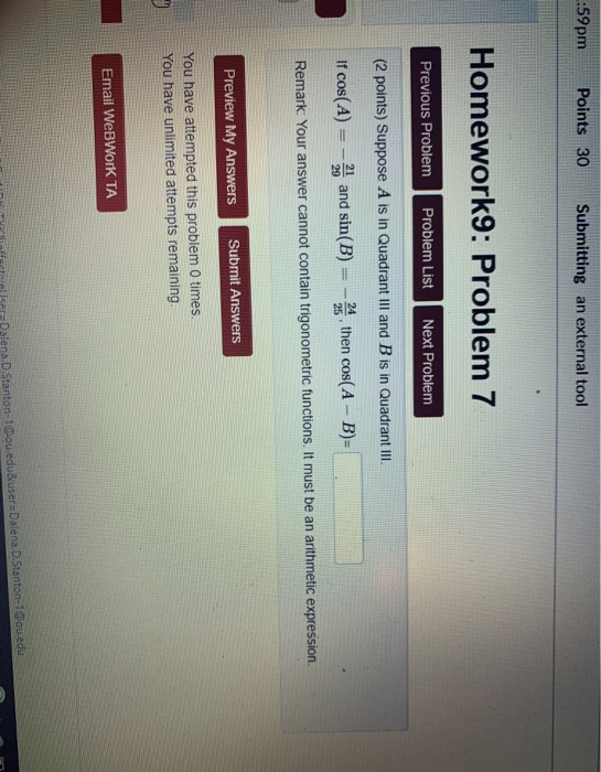 Solved :59pm Points 30 Submitting an external tool | Chegg.com