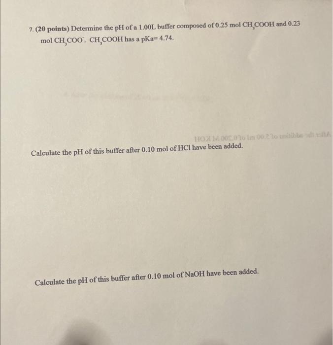 Solved Calculate the pH of this buffer after 0.10 mol of HCl | Chegg.com