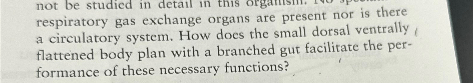 Solved How does the small dorsal ventrally, flattened body | Chegg.com
