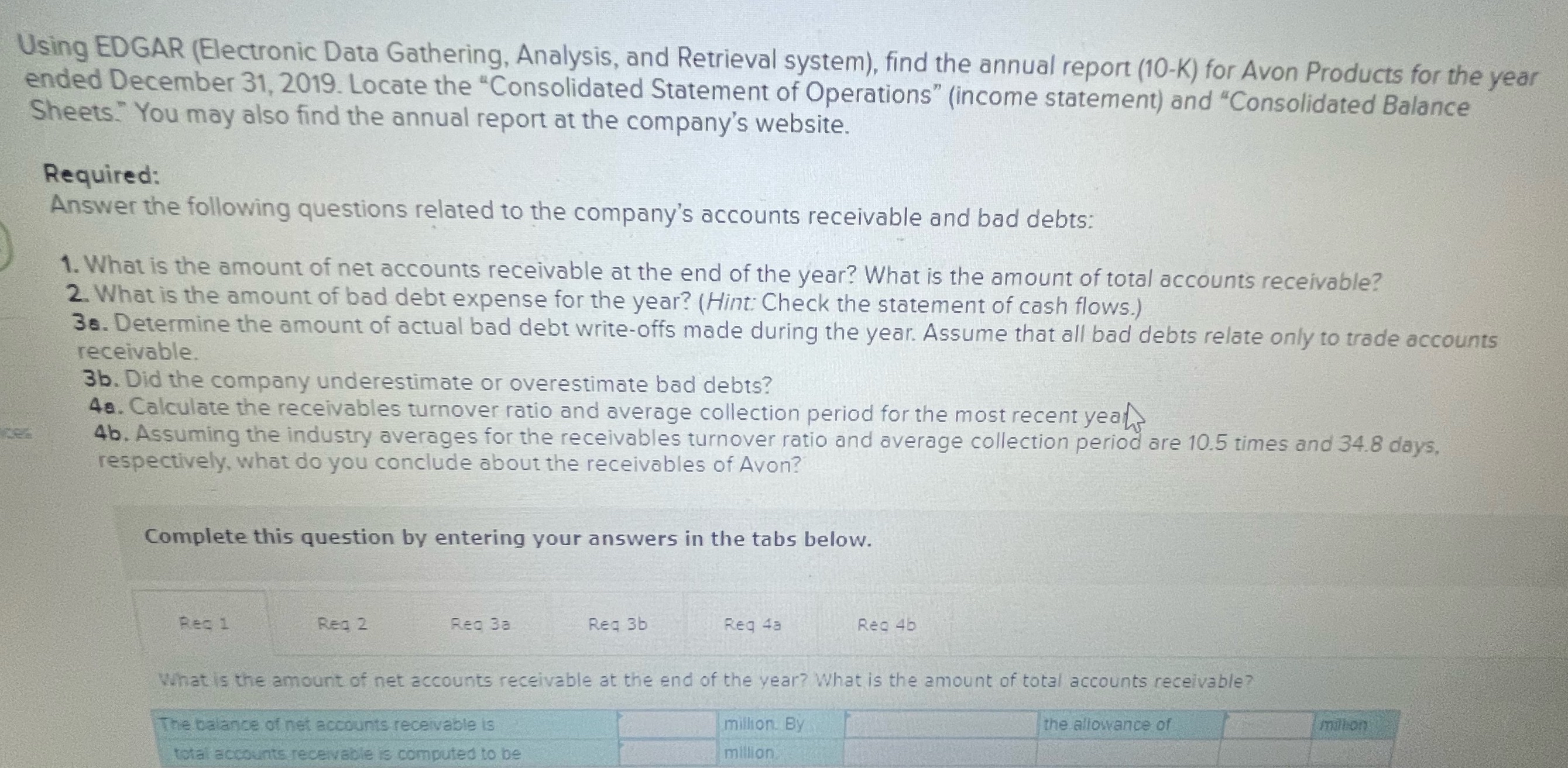Using EDGAR (Electronic Data Gathering, Analysis, and | Chegg.com