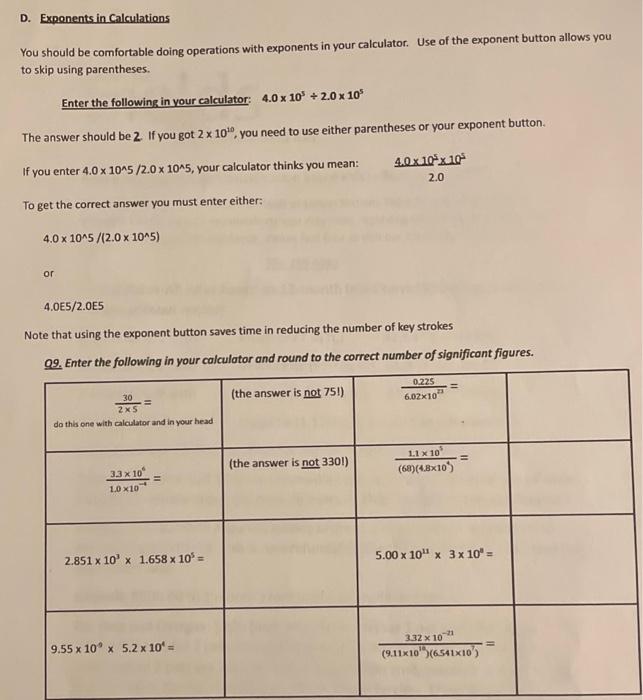 Solved You should be comfortable doing operations with | Chegg.com