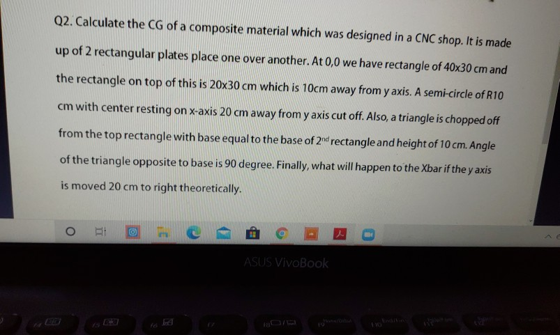 Solved Q2. Calculate the CG of a composite material which | Chegg.com