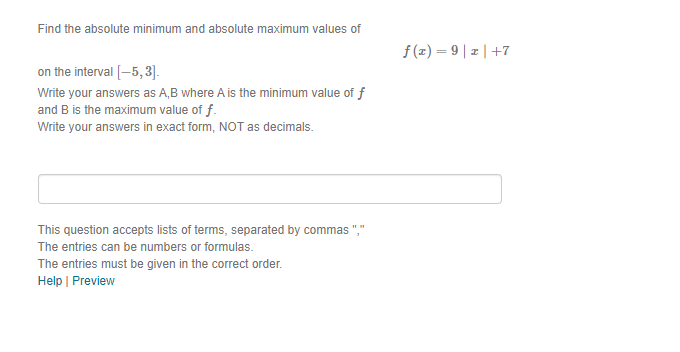 Solved Find the absolute minimum and absolute maximum values | Chegg.com