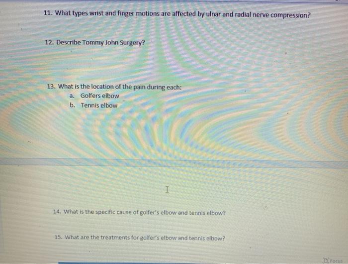 Solved strom the 11. What types wist and finger motions are | Chegg.com