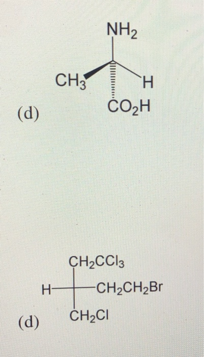 Solved NH CH3 H ČO2H (d) CH2CC13 CH2CH2Br H- (d) CHACI | Chegg.com