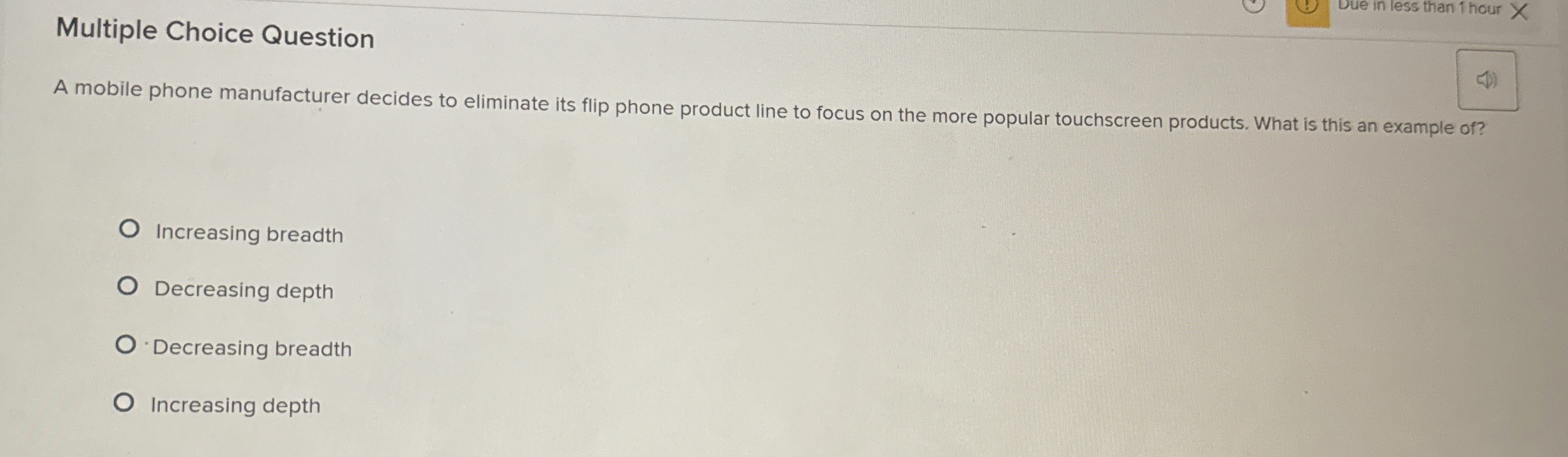 Solved Multiple Choice QuestionA mobile phone manufacturer | Chegg.com