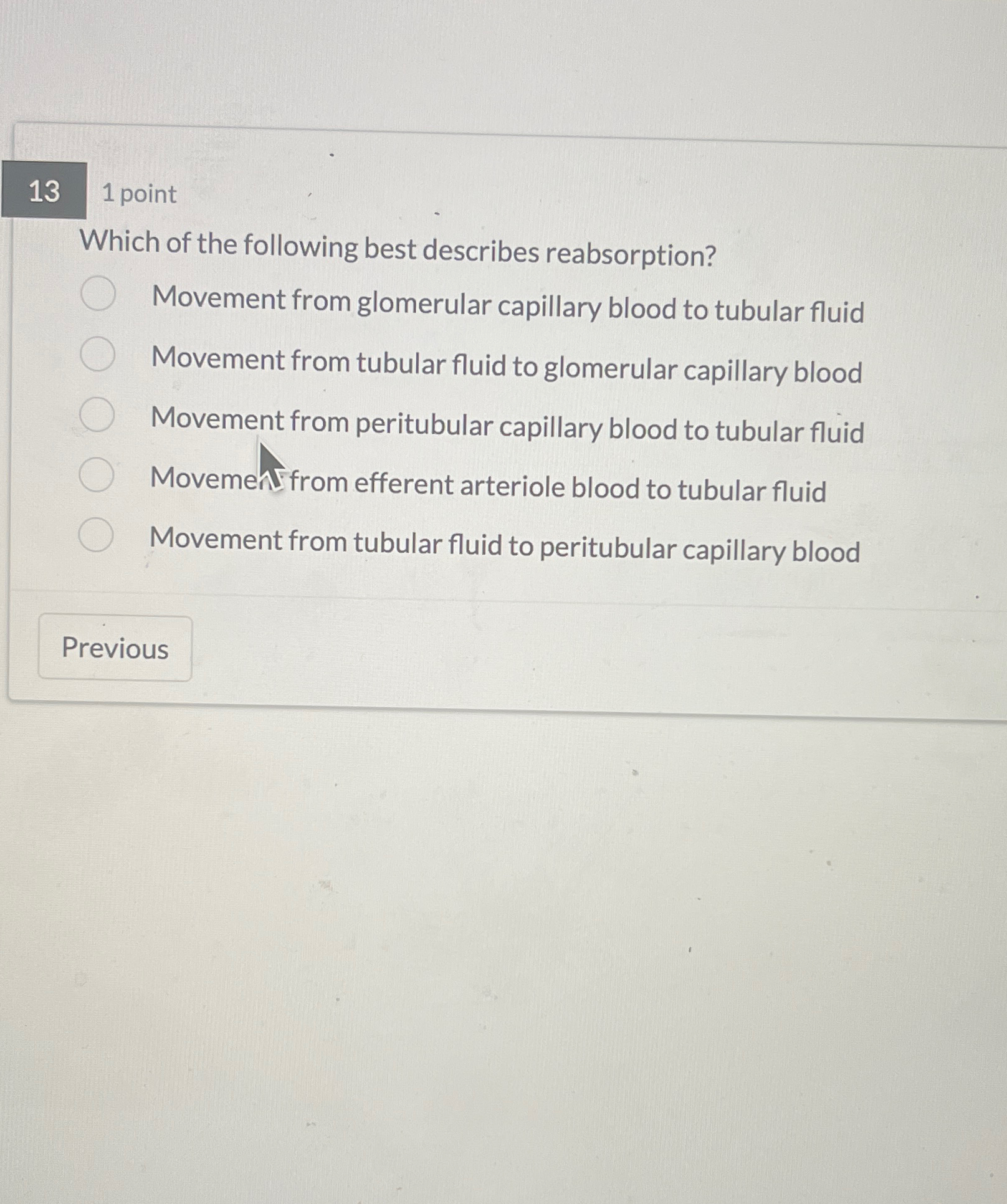 Solved 131 ﻿pointWhich of the following best describes | Chegg.com