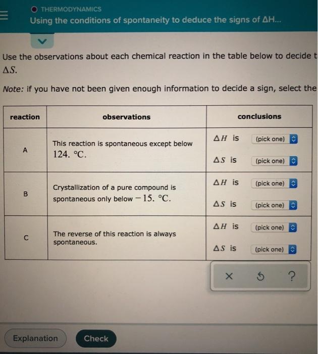 Solved Use the observations about each chemical reaction in | Chegg.com
