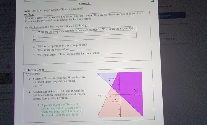 Solved Graphing System of Linear Inequalities Steps Graph | Chegg.com