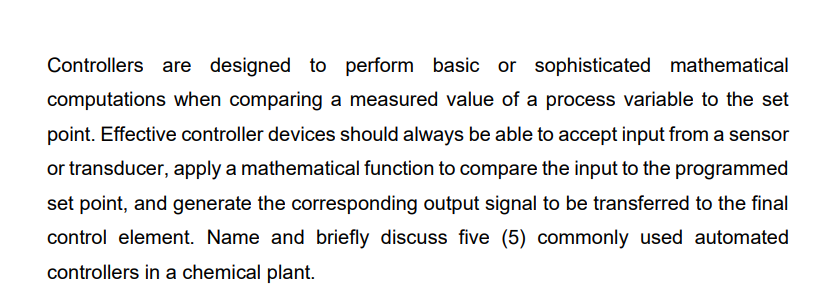 Solved Controllers are designed to perform basic or | Chegg.com